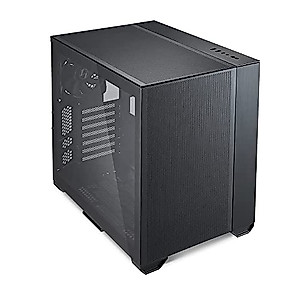 Lian Li O11 Air Small Case - Mini ITX - Mesh & Aluminum Panel - include 2 x 140MM PWM fans & 120mm PWM fan - up to 200mm long full ATX PSUs (O11AMX BLACK)