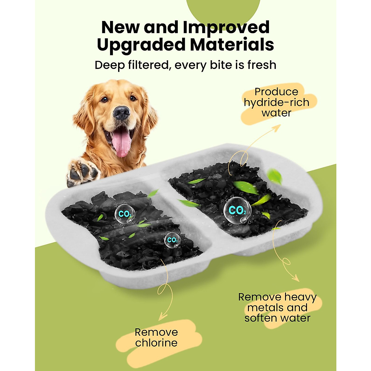 oneisall Dog Water Fountain for Large Dogs,7L/230oz/1.8G Stainless Steel Dog Fountain Super Quiet with Triple Filtration,Great for Large Dogs Cats and Multi-Pet Home (8Set Filters for 7L Dog Fountain)