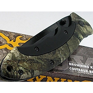 Browning Knives 276 Mossy Oak Linerlock Knife with Black Blade