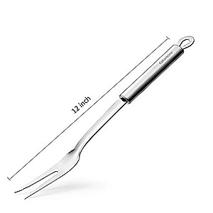 Kakamono Carving Fork Stainless Steel Barbecue Meat Forks BBQ Kitchen Tool (12 Inch)