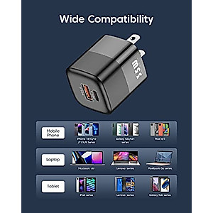 Kuulaa Usb C Charger Fast Charging Block,35W Max GaN Dual Port PD 3.0 & QC 3.0 Type C Charging Block With Usb C Cable for iPhone 14/13/12/11/Samsung Galaxy S23 Ultra/S22 Ultra/Macbook Pro/Air And More