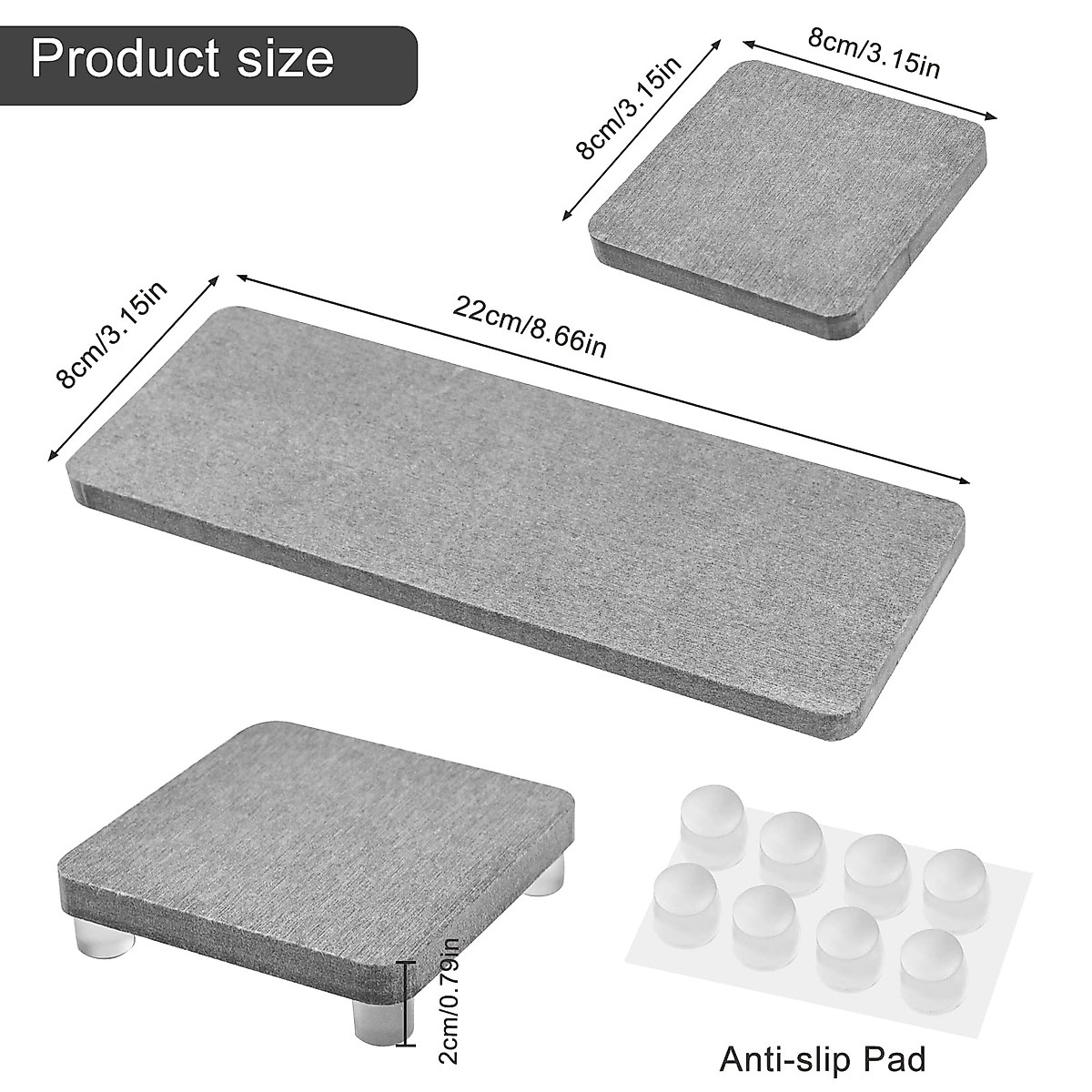 4 Pack Water Absorbent Diatomite Coasters, Instant Dry Sink Organizer Water Absorbing Stone Tray Diatomaceous Earth Soap Dish Toothbrush Holder Stone Drying Mat for Bathroom Kitchen Sink Countertop