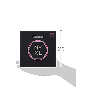 D'Addario Bass Guitar Strings - NYXL Bass Strings - NYXL45130 - Unrivaled Strength, Tuning Stability, Enhanced Response - For 5 String Bass Guitars - 45-130 Regular Light 5-String, Long Scale
