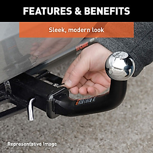 CURT 45551 Euro Trailer Hitch Mount with 1-7/8-Inch Ball, Fits 1-1/4-Inch Receiver, 3,500 lbs, 2-3/4-Inch Height , Black