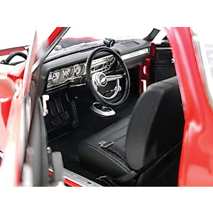 1965 El Camino Drag Outlaws Red with White Stripes Limited Edition to 354 Pieces Worldwide 1/18 Diecast Model Car by Acme A1805411