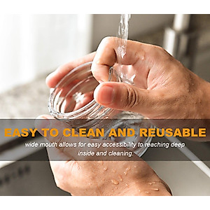 Rainforce Mason Jars 8 oz 30 Pack- Small Mason Jars With Gold Lids -1/4 Quart Canning Jars| Storage Pickling Jars For Jelly, Jam, Honey, Pickles - Spice Glass Jars - With 30 Chalkboard Labels