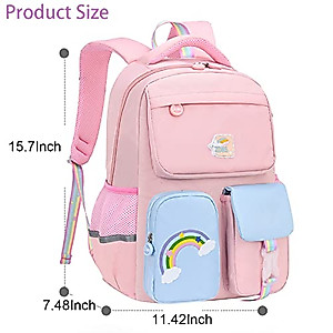 Unicorn Girls Backpack Cute Laptop Backpacks Casual Durable Lightweight Travel Bags Waterproof Bookbag For School (pink)