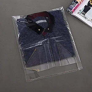 9 x 13 Inch Clear Apparel Bags Self Seal Flap for T-shirt,Clothes,Party Wedding Gift Bags (100 Pcs)