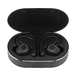 EBTOOLS Bluetooth Earphone,Waterproof Stereo Noise Cancelling Wireless Earbuds with Mic Earhook,Automatically Pair,Headphone for Driving Sports Travel(Black)