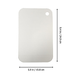 Cabilock Stainless Steel Cutting Board for Baby Food Meat Cheese Fruit Vegetables Metal Kitchen Chopping Board Heavy Duty Kitchen Butcher Block