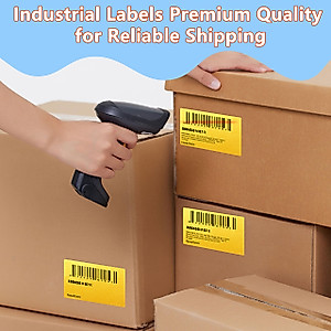 PARLAIM Rectangle Thermal Sticker Labels, 1000PCS Commercial Grade Square Direct Thermal Printer Labels for Address Shipping Label,UPC QR Code, Name Tag, Price Sticker (Gold)