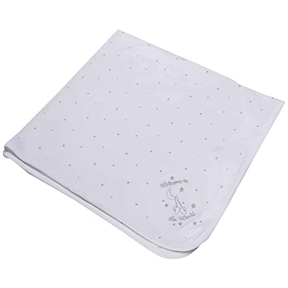 Little Me unisex baby nursery swaddling blankets, White, One Size US