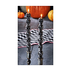 tag Skull Tapers Set Of 2 Black