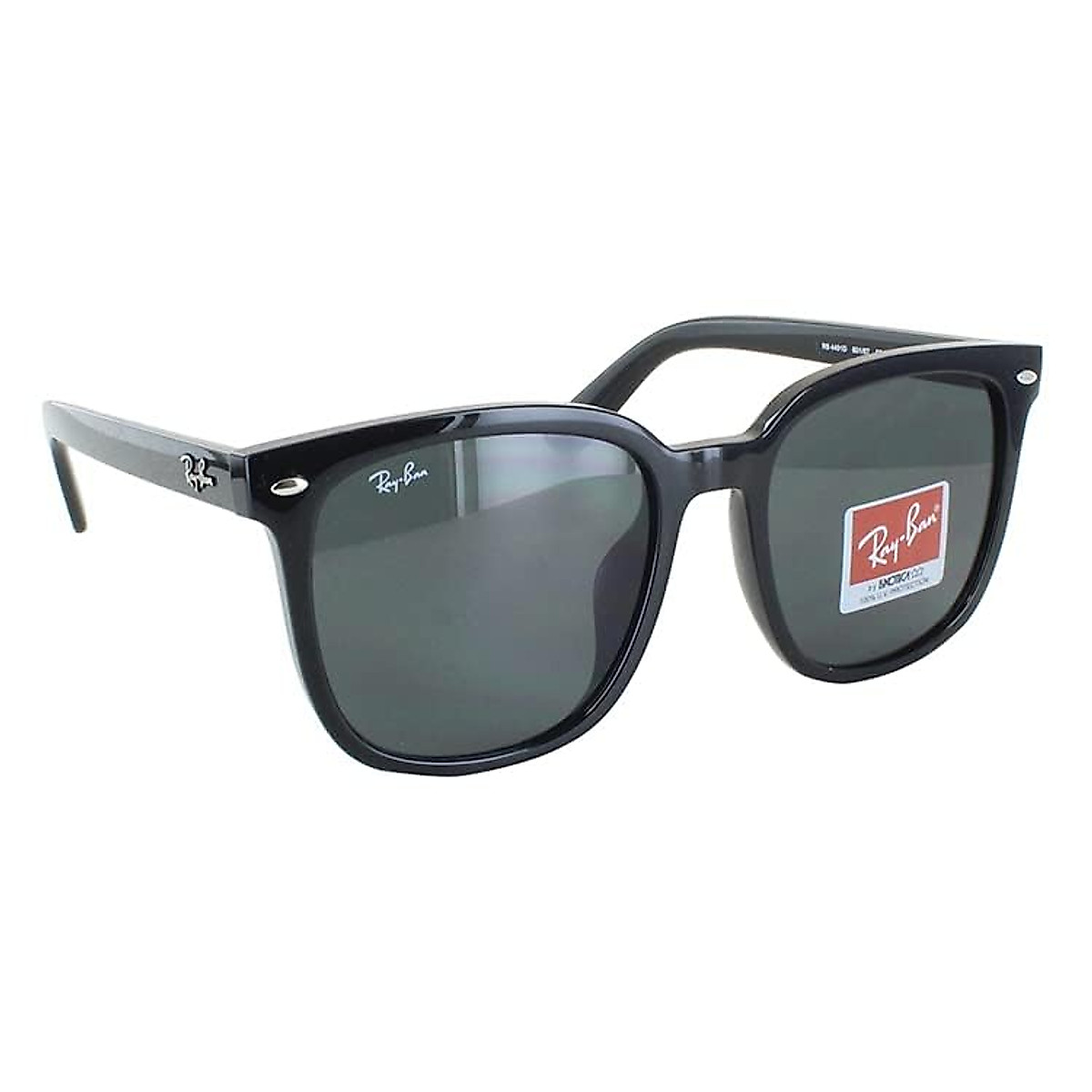 Ray-Ban RB4401D Square Sunglasses, Black/Dark Grey, 57 mm