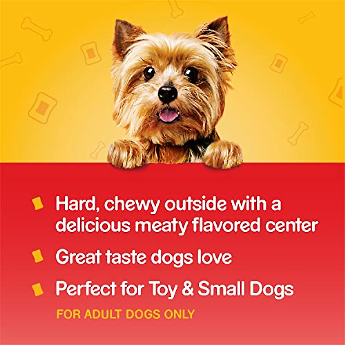 PEDIGREE MINI JUMBONE Small Dog Treats Real Beef Flavor, 21 oz. Pack (35 Treats)