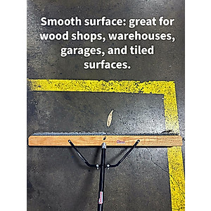 American Select Tubing Pbsa36004 Heavy Duty 36" Smooth-Surface Push Broom with Silver/Black Handle