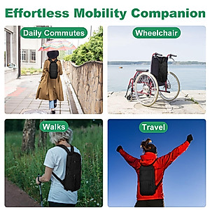 APDTEK Portable Oxygen Tank Backpack for Size M2, B/M6, C/M9, ML6, A/M4, M7, Comfortable Medical Oxygen Cylinder Backpack Bag with Durable Straps for Travel - Not Suitable for Size D (Black)