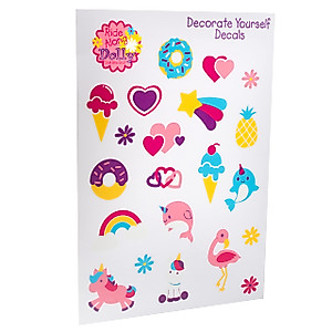 SCS Direct The Original Doll Bicycle Seat (Glitter Purple)-Bike Attachment Accessory for All 18-22" Dolls & Stuffed Bear-Decorate Yourself Decals Hardware Included! Gift Compatible with American Girl