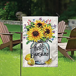 Garden Flag Sunflowers Summer Outdoor Yard Flags for Garden Decor Double Sided 12.5X18 Inch (04-sunflower)