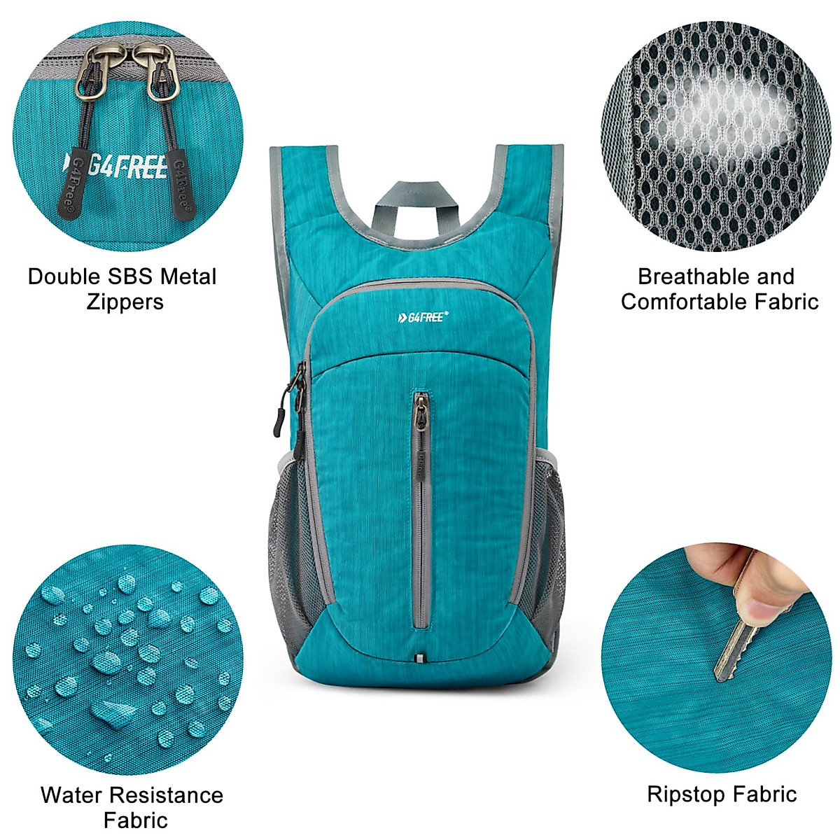 G4Free 10L Hiking Backpack Small Travel Hiking Daypack Lightweight Packable Backpack Casual Foldable Shoulder Bag