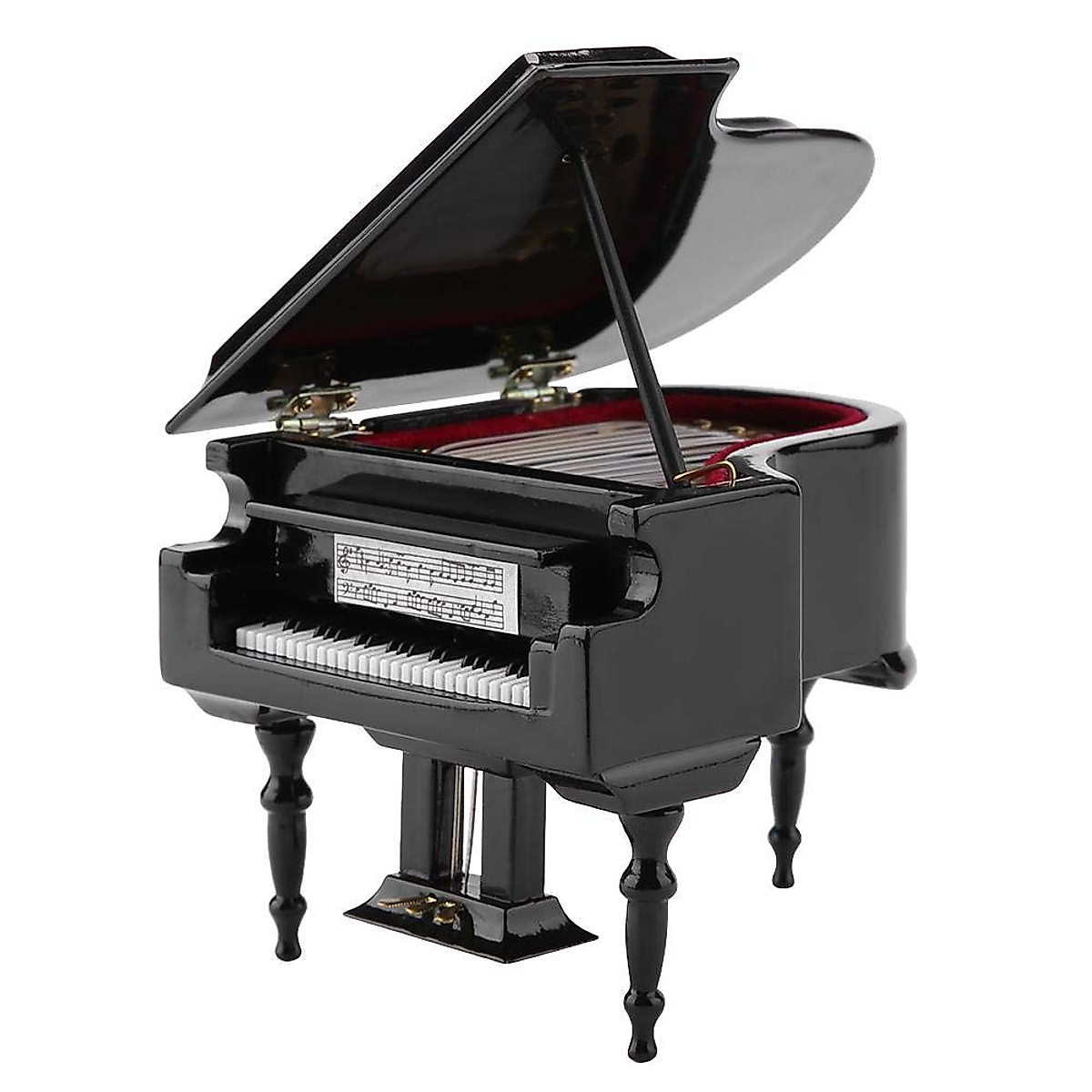 Wal front Exquisite Wooden Mini Piano Model with Stool Pedal Display Decoration Home Coffee House Ornament Gift for Birthday Valentine's Day (1094.5cm)