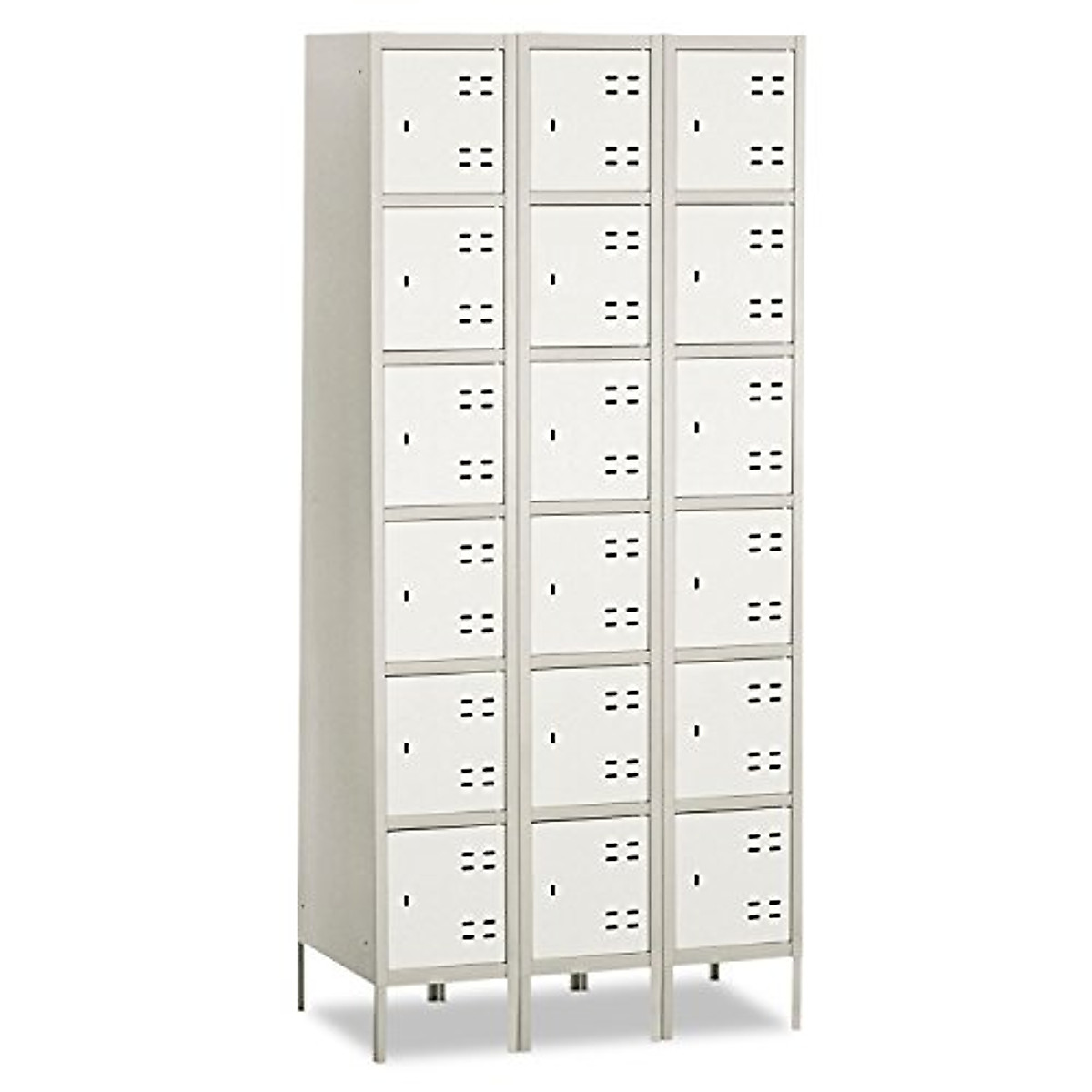 Safco 5527Gr Three-Column Box Locker 36W X 18D X 78H Two-Tone Gray
