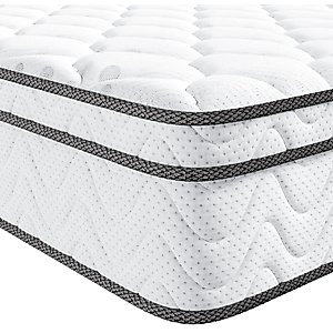 Vesgantti California King Mattress, 10 Inch Hybrid Cal King Mattress in a Box with Memory Foam and Pocket Spring, Ergonomic Design & Pressure Relief, Medium Firm Feel, 72"*84"*10"