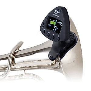 ENO MUSIC Solid Big Clip-on Professional Wind Instruments Alto Saxophone Tuner, Colorful LCD Display, Saxophone Accessories