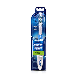 Oral-B CrossAction Power Toothbrush, White, Battery Powered