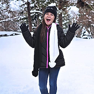 Swak Girls Hat,Scarf & Glove Set-Kids Cold Weather Winter Accessories-Childrens 3 Pc Beanie set-Big Girls Hat Scarves & Glove