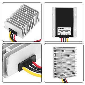 SUPERNIGHT Voltage Reducer DC 48V to 12V 30A 360W Step Down Converter, IP68 Waterproof Voltage Regulator, Voltage Reducer 48V to 12V Golf Cart Club Car forklifts (DC48V to 12V 30A)