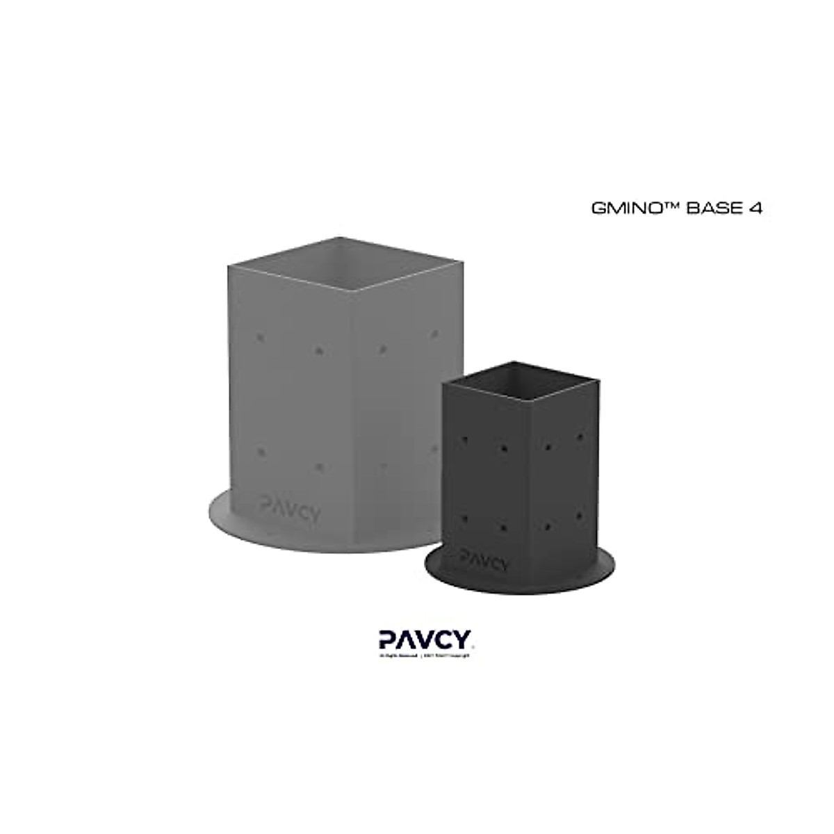 GMINO™ Base 4 Outdoor Framing Module | 4x4 Post Base | Pergola Fence Kit - 2 Per Pack