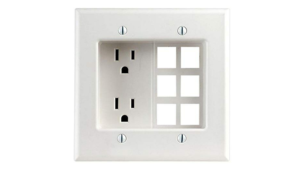 Leviton 690-W Recessed Duplex Receptacle - Sleek Wall Power Outlet