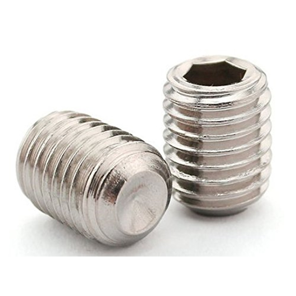 Primeonly27 1/4-28 x 1/4 Inch Hex Drive Cup Point Grade 18-8 Stainless Steel Socket Set Screw 50 Pack