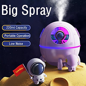 Humidifiers for Bedroom Kids Nursery,Mini Cool Mist humidifier,Baby Diffuser with Nightlight,Small Cute Ultrasonic Quiet Plant Humidifiers, Auto-Shut Off,for Home Office,BPA Free