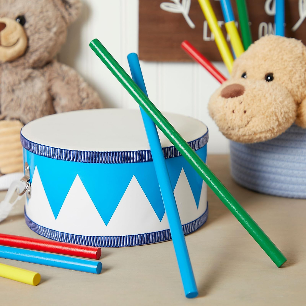 Rhythm Lummi Sticks for Kids, Toddler Music Toys, 11.75 in, 7.9 in (24 Pieces)