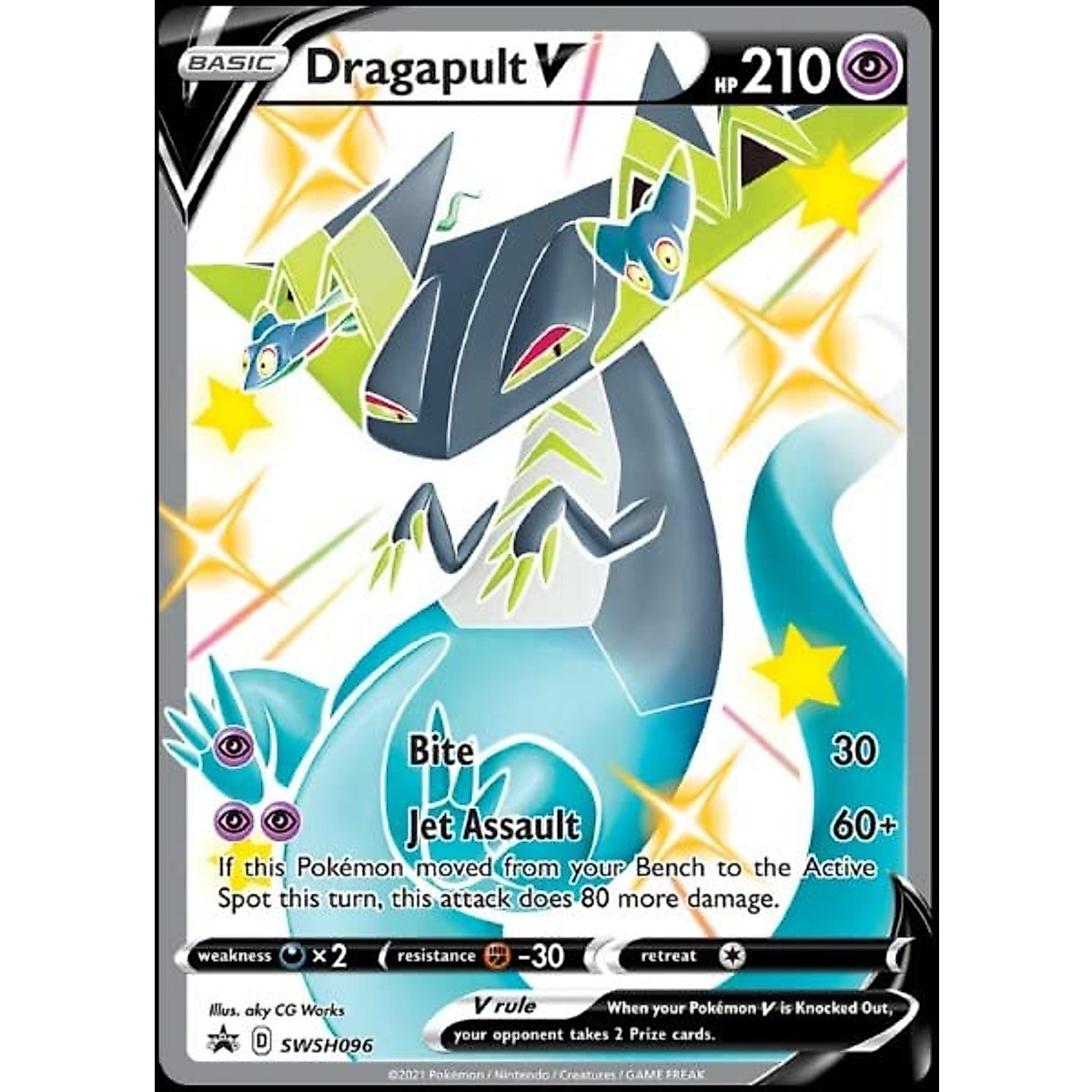 Pokemon - Dragapult V - SWSH096 - Shining Fates - Full Art Black Star Promo