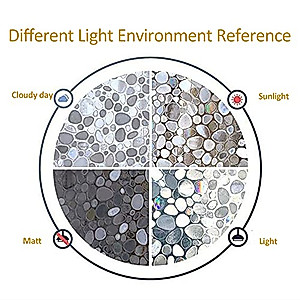Window Privacy Film, No Glue Static Cling Window Sticker, 3D Stained Glass Window Pebble Pattern, Window Self-Adhesive Vinyl for Office and Home Decoration - 17.5 inches by 78.7 inches
