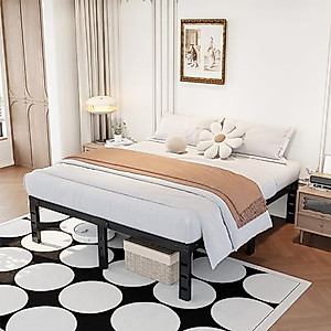 Vengarus Metal Bed Frame California King, Heavy Duty Bed Frames No Box Spring Needed for Mattress Foundation, Noise Free, Easy Assembly