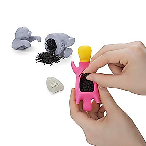 Tea Infuser for Loose Leaf Tea, Par-Tea Pack Silicone Tea Strainers as Ideal Gift Idea for Tea Lovers, Friends and Family, 5-pack Loose Leaf Tea Steeper Set, Multi Color