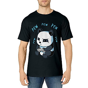 Cute Gaming Panda Pew Video Game Computer Player T-Shirt
