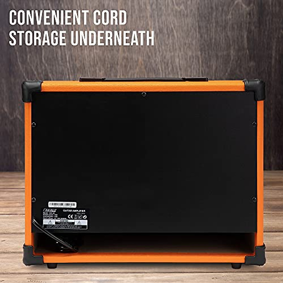 LyxPro 40 Watt Electric Guitar Amplifier | Solid State Studio Amp with 8” 4-Ohm Speaker, Custom EQ Controls, Drive, Delay, ¼” Passive/Active/Microphone Inputs, Aux in & Headphone Jack - Sunburst