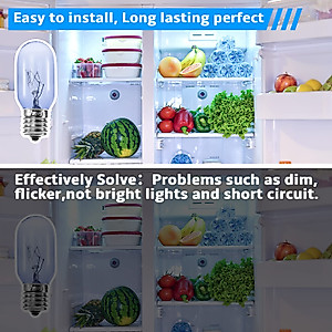 JIOTAR 25W 297048600 Refrigerator Light Bulb for Frigidaire T8 E17 Refrigerator Light Bul 241552802 AP3770086 AP3867287-1 Pack