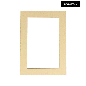 8.5x11 Mat Bevel Cut for 5x7 Photos - Acid Free Tan Precut Matboard - for Pictures, Photos, Framing - 4-ply Thickness