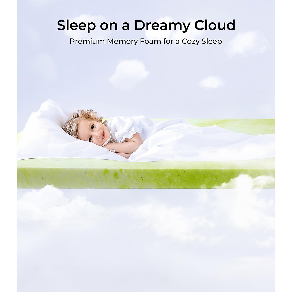 2024 New Twin Mattress Topper for Back Pain, 3 Inch Memory Foam Mattress Topper, Gel Cooling Mattress Topper, Slow-Rebound Foam Pad, Pressure Relieving Bed Topper Twin