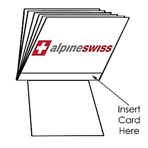 Alpine Swiss Set of 2 Plastic Wallet Inserts 6 Page Card Holder Picture Windows