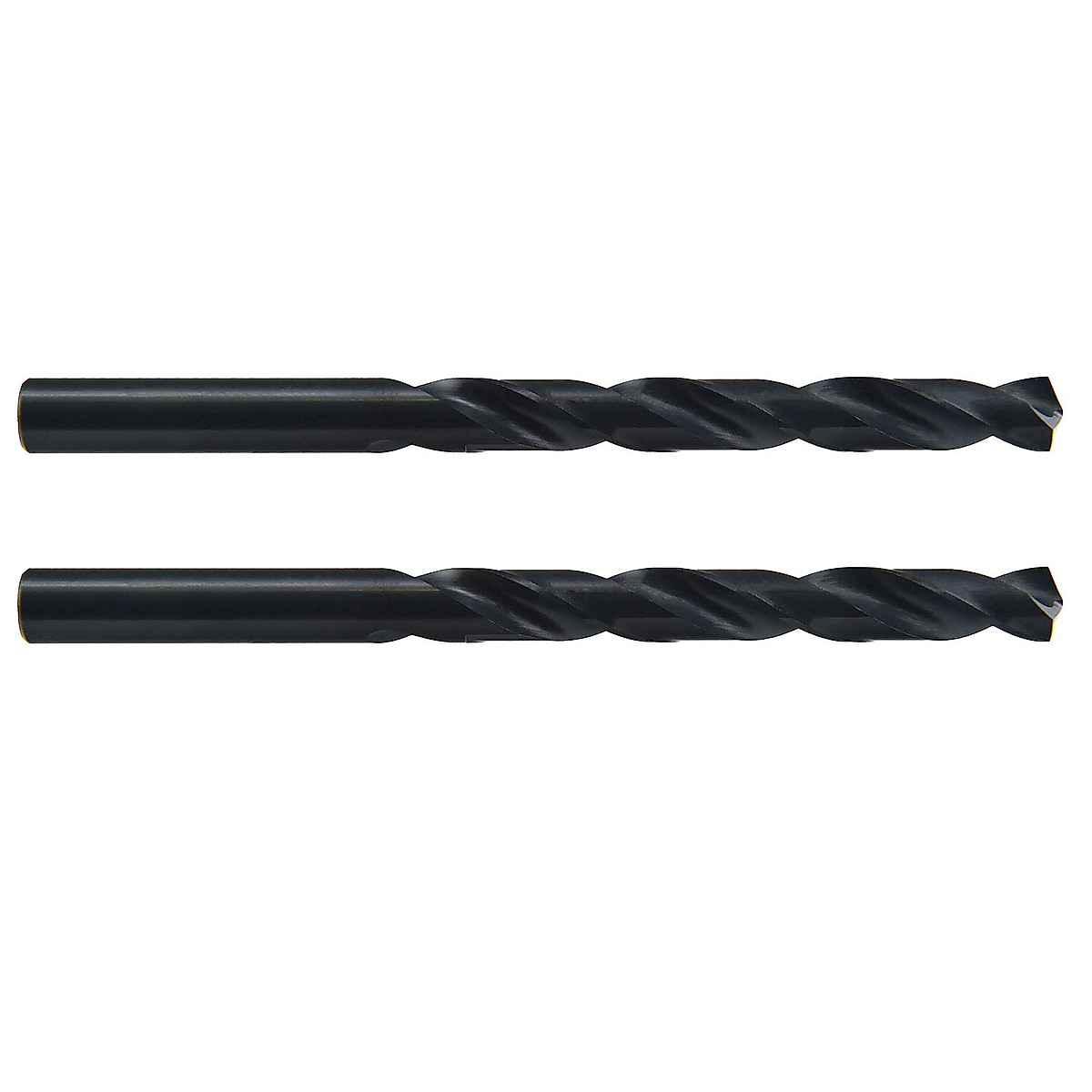 MAXTOOL 11/32"x6" 2pcs Identical Aircraft Extension Drills HSS M2 Extra Long Deep Twist Drill Bits Straight Shank Fully Ground Black; ACF02B06R22P2