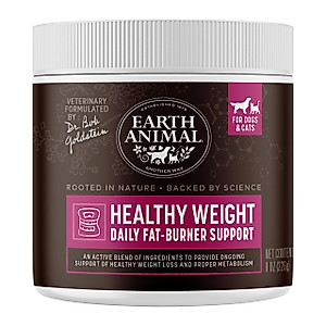 Earth Animal Healthy Weight Nutritional Supplement for Dogs & Cats | Made in The USA with Natural Ingredients | 8 oz