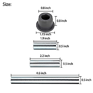 10L0L Front Lower Spring A-Arm Bushing Sleeves Kit for Club Car Precedent 2004-up Golf Cart, Replace OEM 102289901 1029562-01 1022874011 102288101 102287701 1102287601