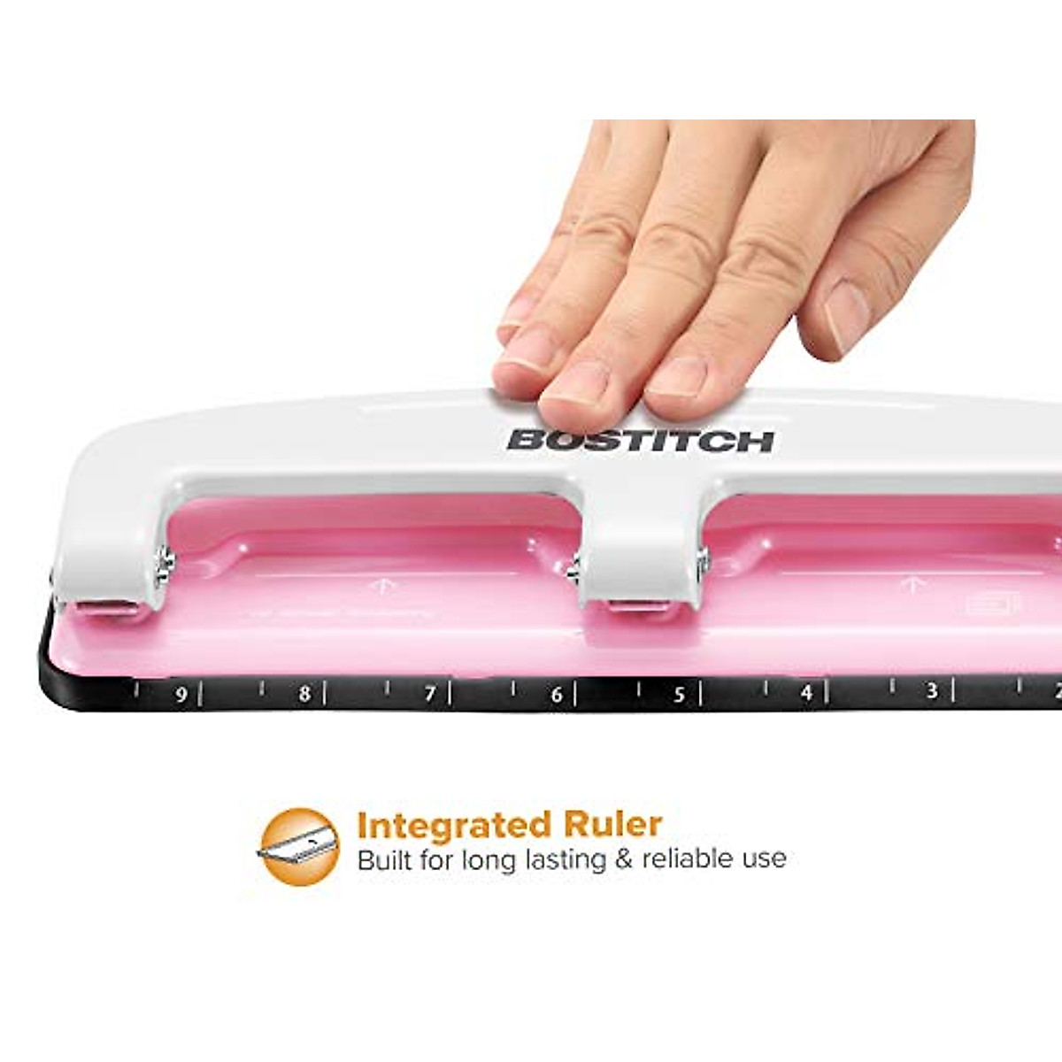 Bostitch EZ Squeeze INCourage 12 Three-Hole Punch, No Jam Technology, AMAX Spirit Foundation